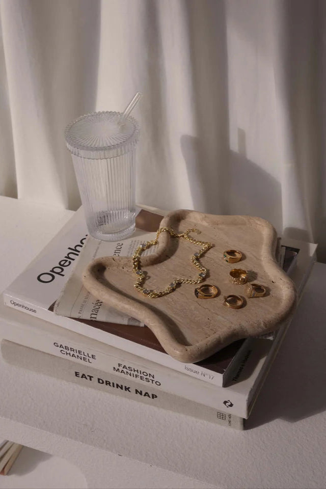 Travertine Curve Tray – Gathered Collab